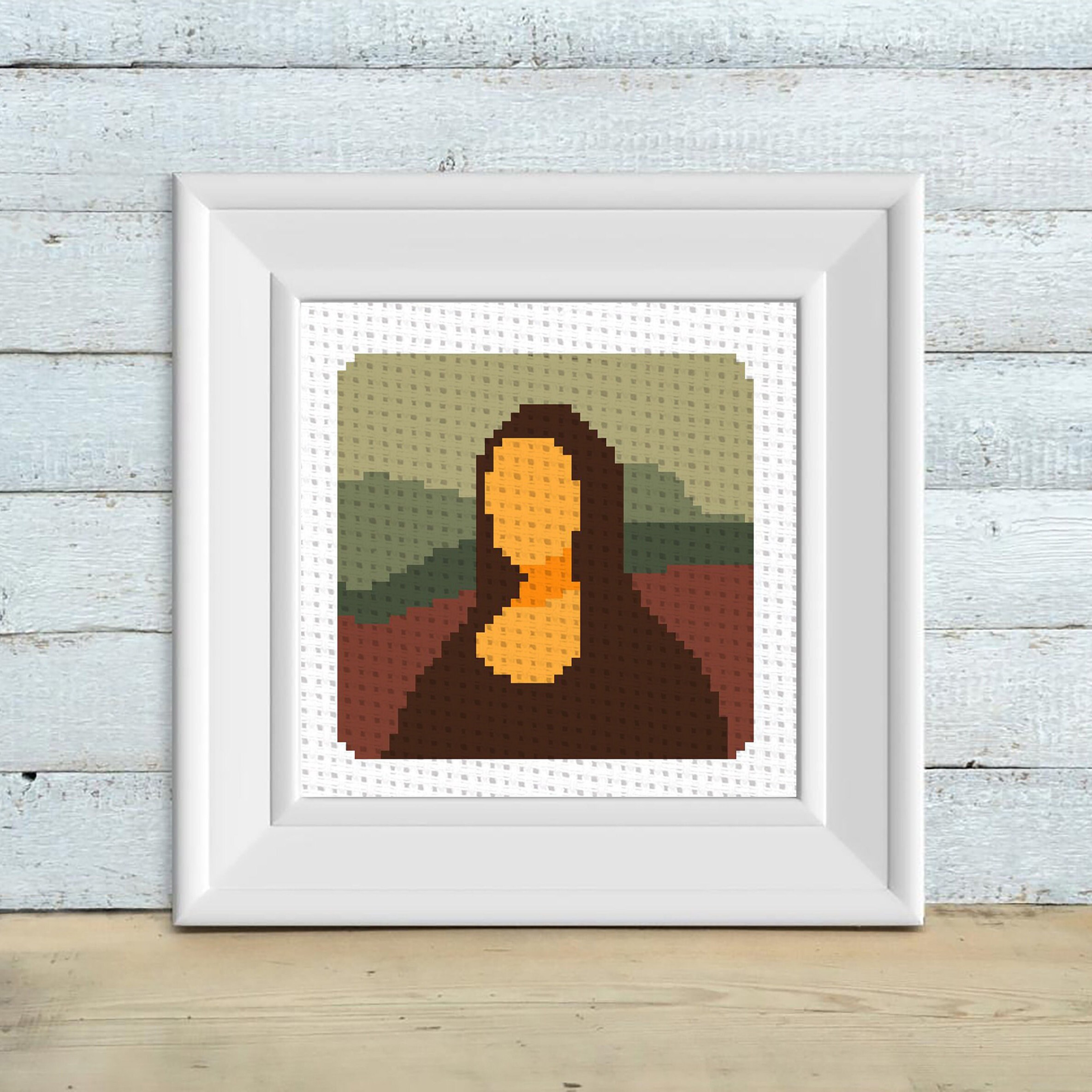 Mini Mona Lisa Cross Stitch Pattern: Modern Art (PDF) - Etsy