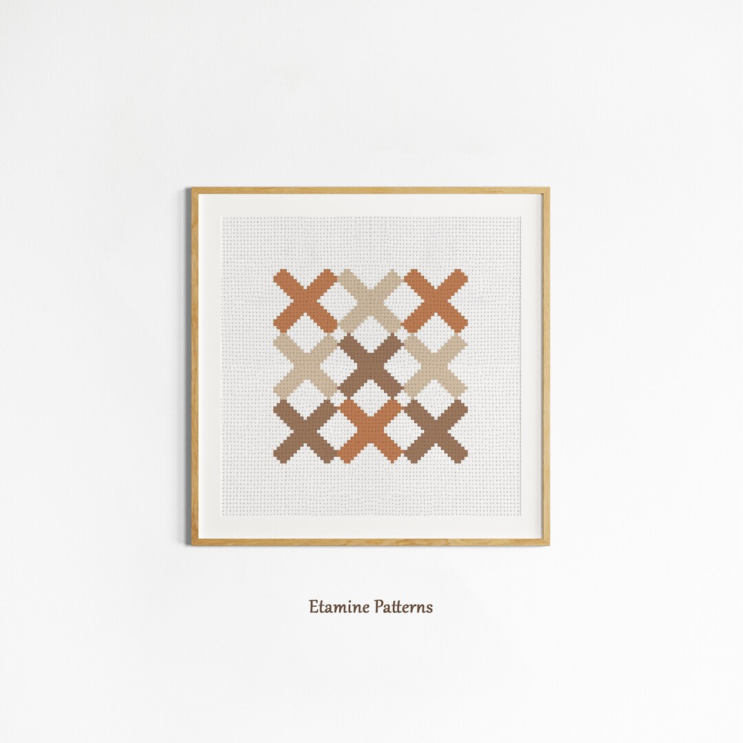 Mosaic Shape Cross Stitch Pdf Pattern, Geometric Embroidery Patterns ...