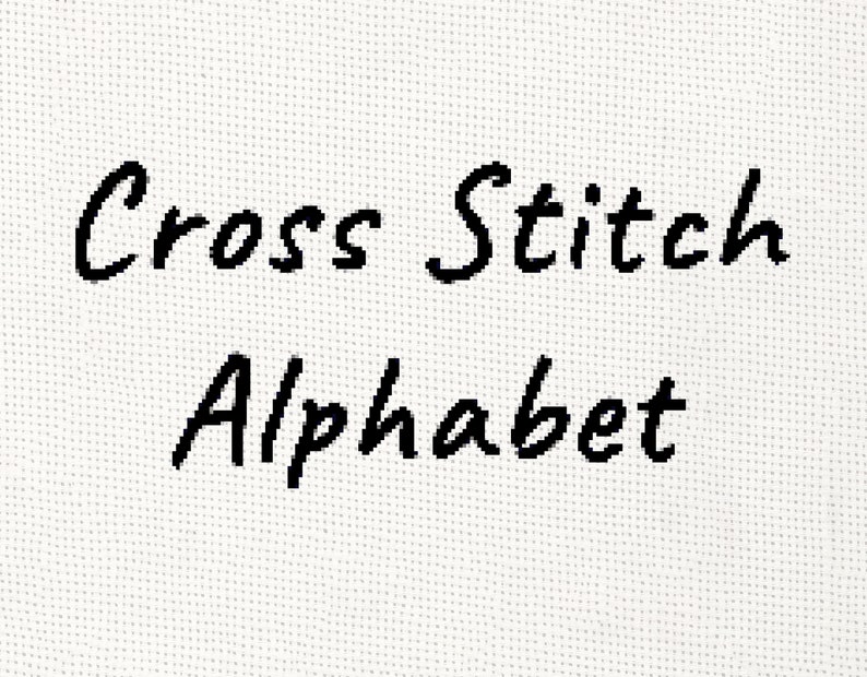 Caveat Font Alphabet Cross Stitch Pattern (PDF) - Etsy
