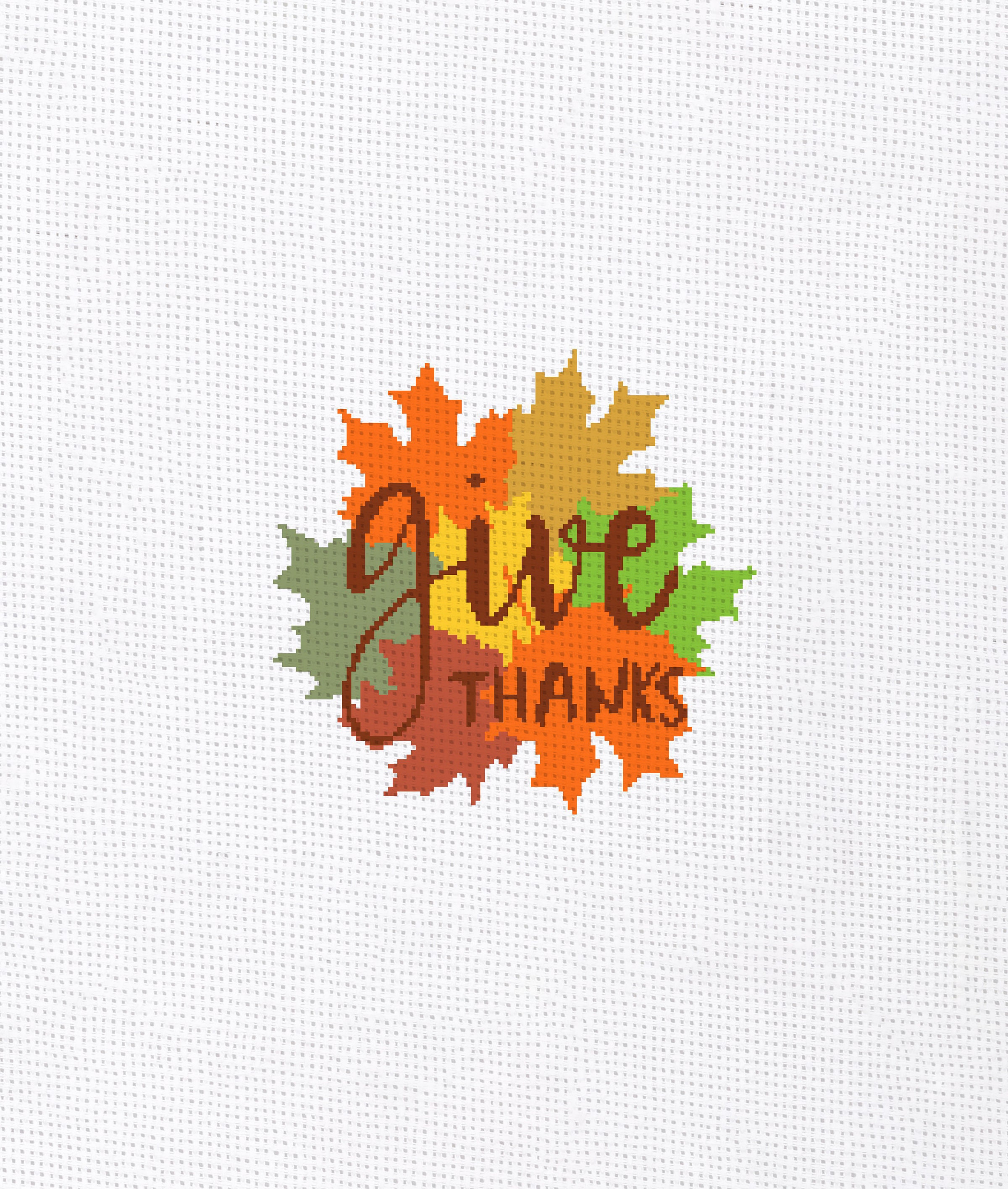 Give Thanks Cross Stitch Pattern Pdf, Thanksgiving Day Cross Stitch ...