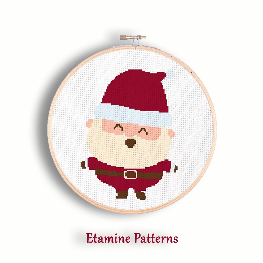 Santa Claus Cross Stitch Pattern Pdf, Christmas Cross Stitch Chart ...