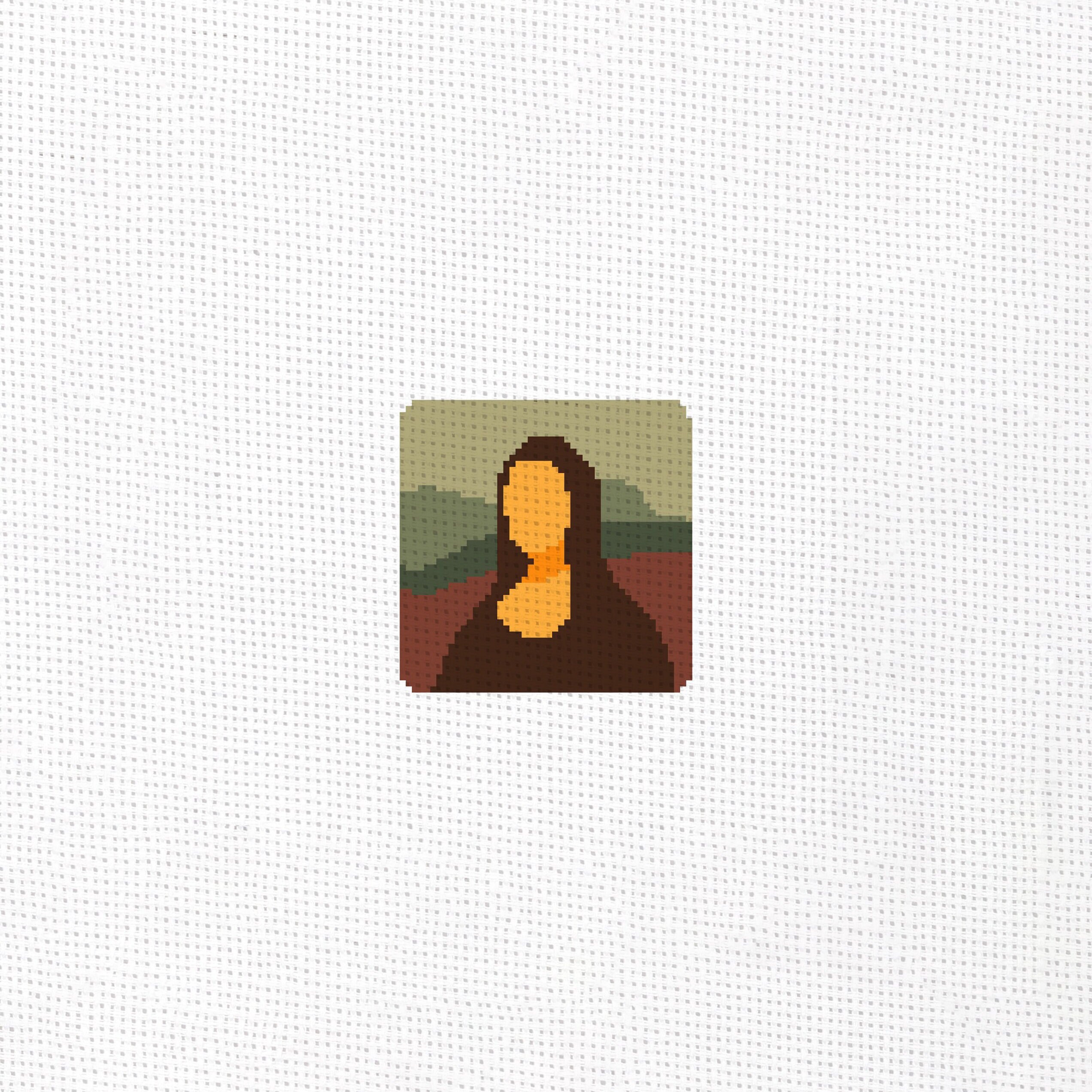 Mini Mona Lisa Cross Stitch Pattern: Modern Art (PDF) - Etsy