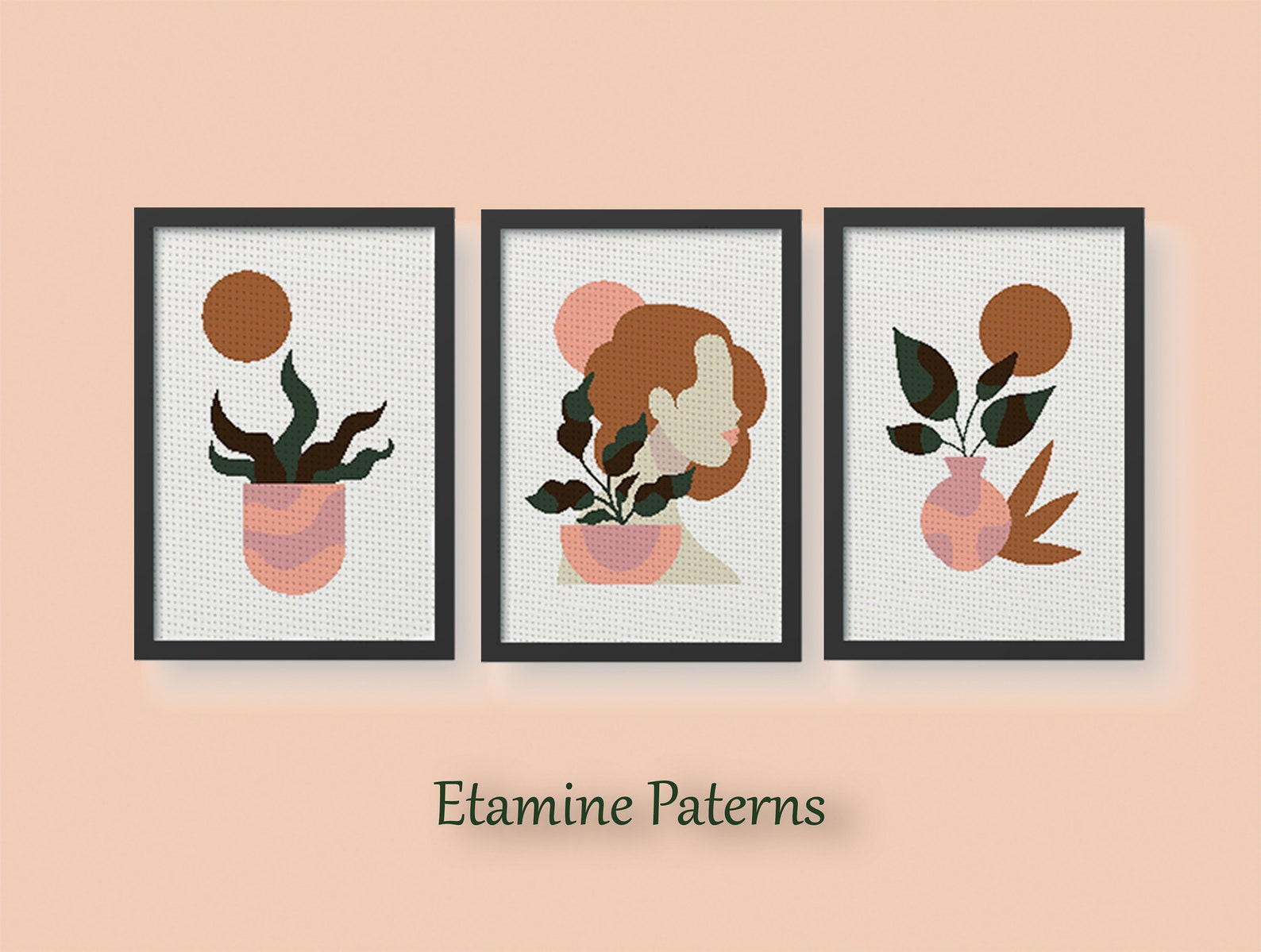 Modern Cross Stitch Pattern, Abstract Art Cross Stitch Pattern Pdf ...