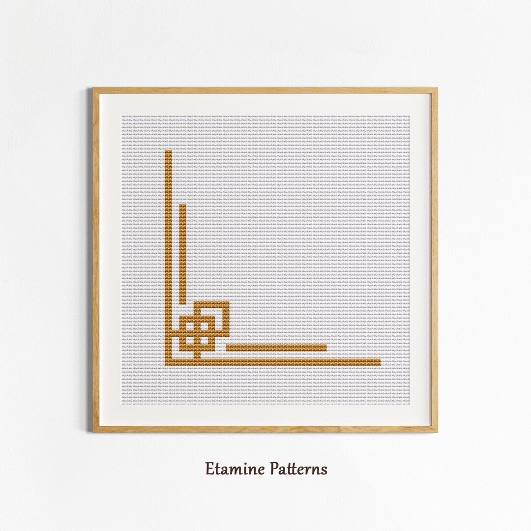 Geometric Corner Stitch Pattern, Minimal Antique Style - Etsy