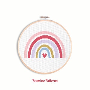 Rainbow Set Cross Stitch Pattern Pdf, Modern Cross Stitch Pattern Chart ...