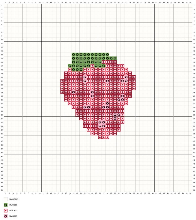 Mini Strawberry Cross Stitch Pattern Pdf Fruit Cross Stitch - Etsy