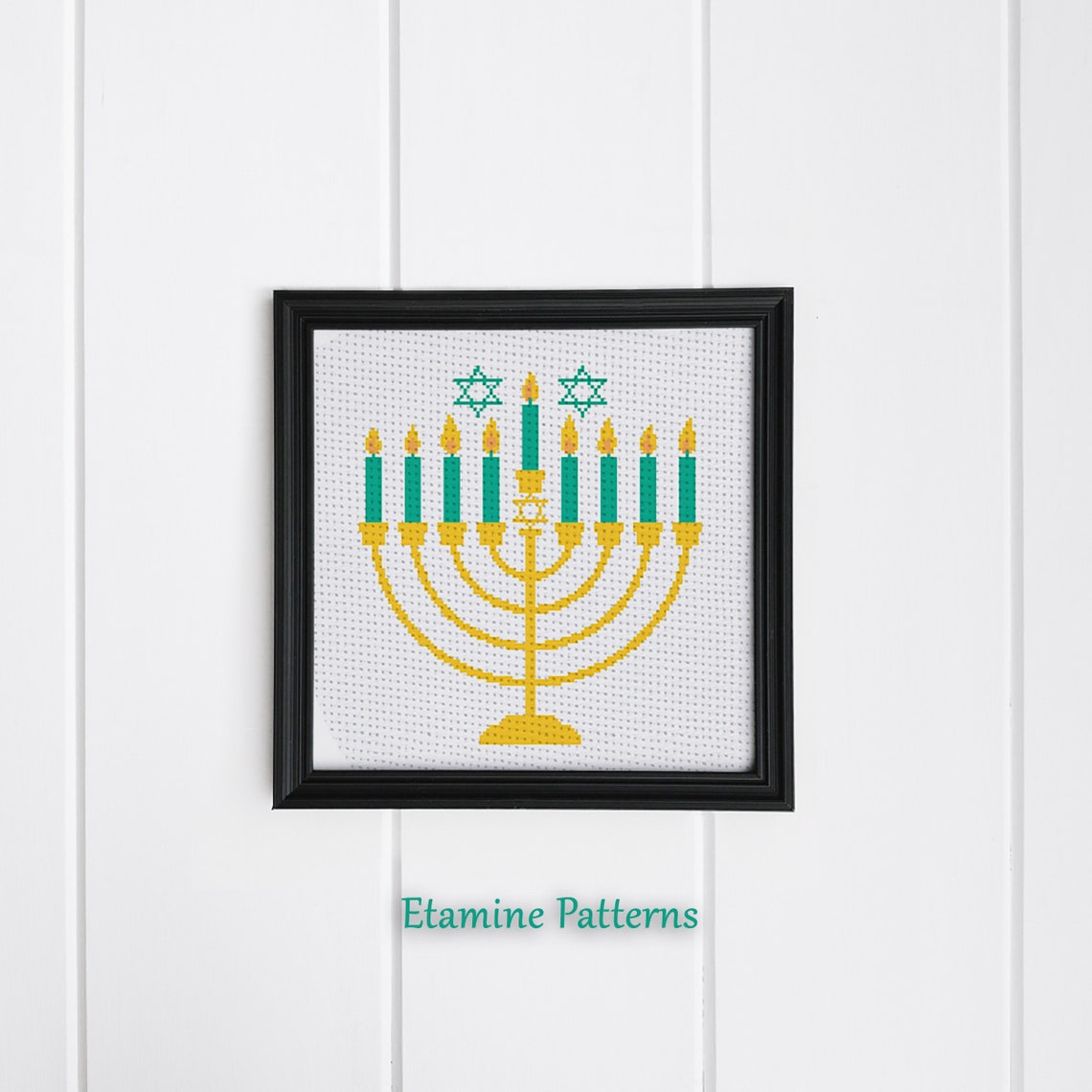 Hanukkah Cross Stitch Pattern Pdf Menorah Cross Stitch - Etsy
