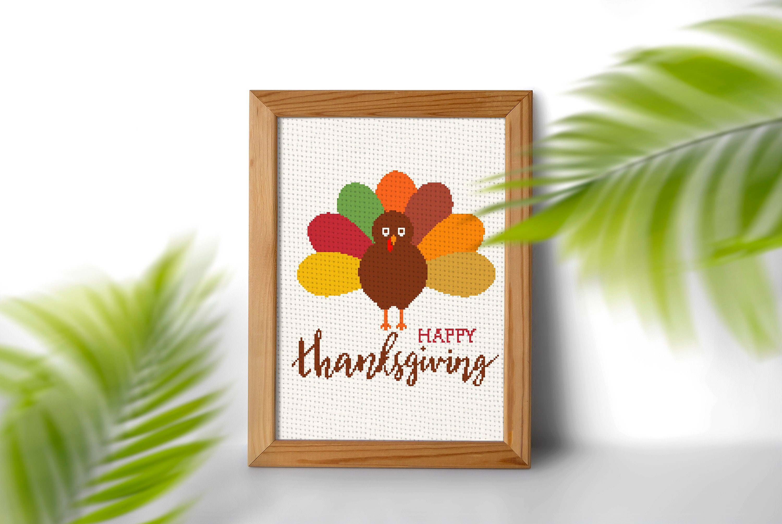 Happy Thanksgiving Cross Stitch Pattern Pdf Turkey Cross - Etsy