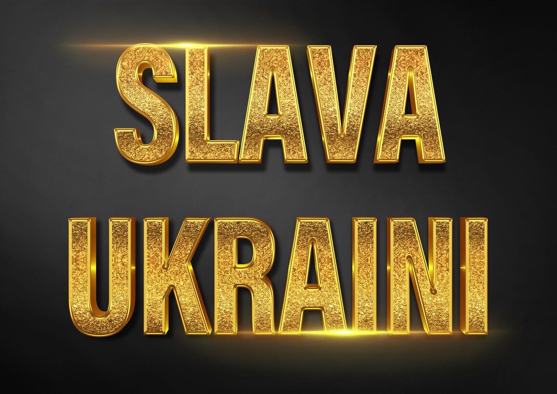 Slava Ukraini Downloadable Digital Print, Wall Art. - Etsy