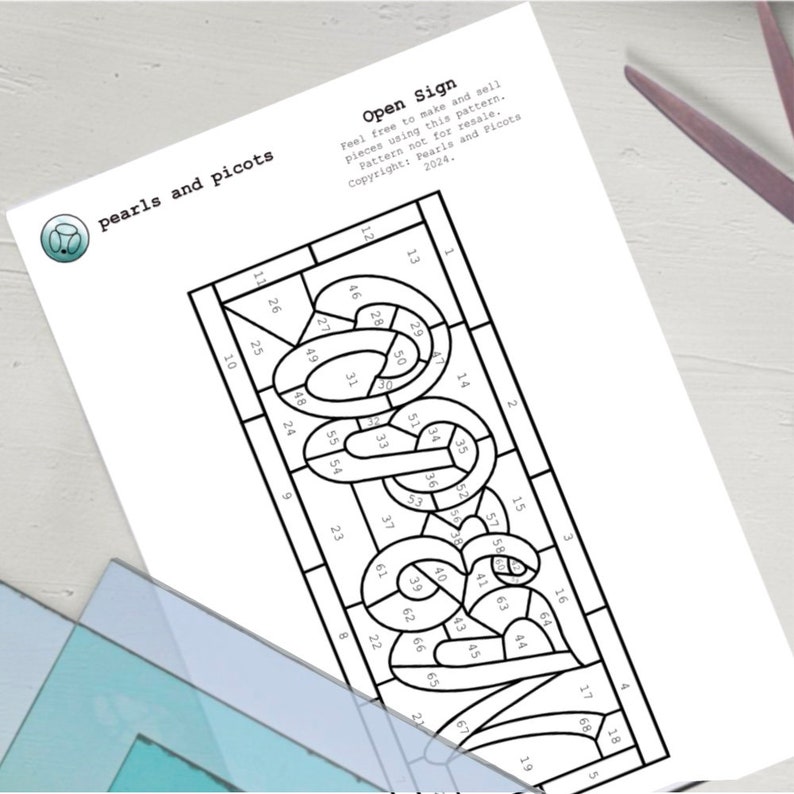 Open Sign Stained Glass Pattern (digital Download) - Etsy