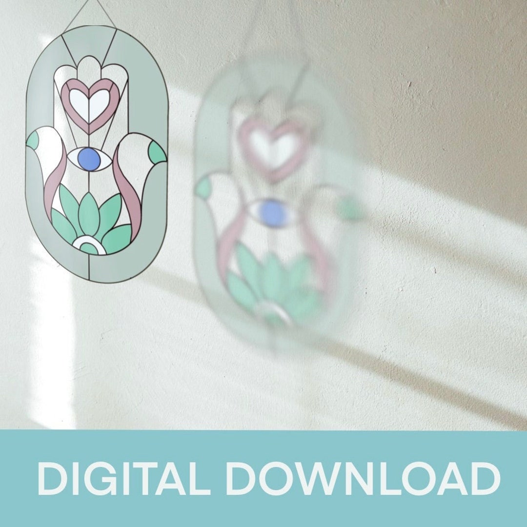 Capsule Hand Stained Glass Pattern, Stained Glass Patterns, Digital ...