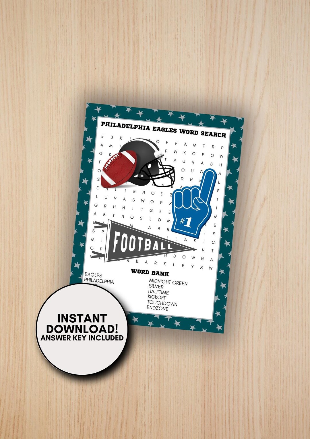 Philadelphia Eagles Word Search | Printable Eagles Word Search | NFL ...