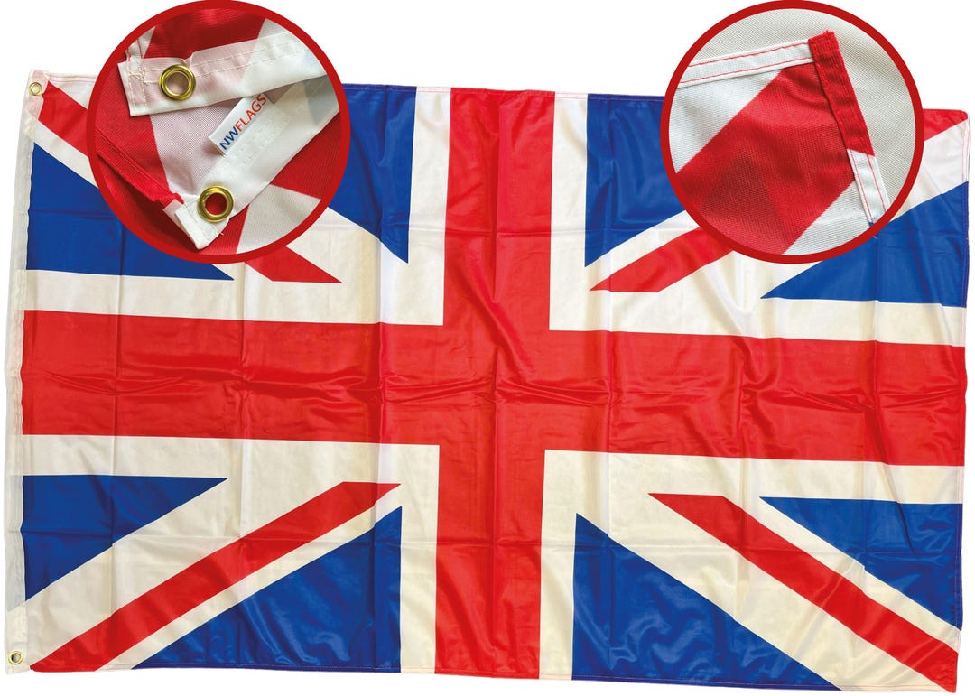 Union Jack Flag Heavy Duty 5ft X 3ft Extra Strong 110D Knitted ...