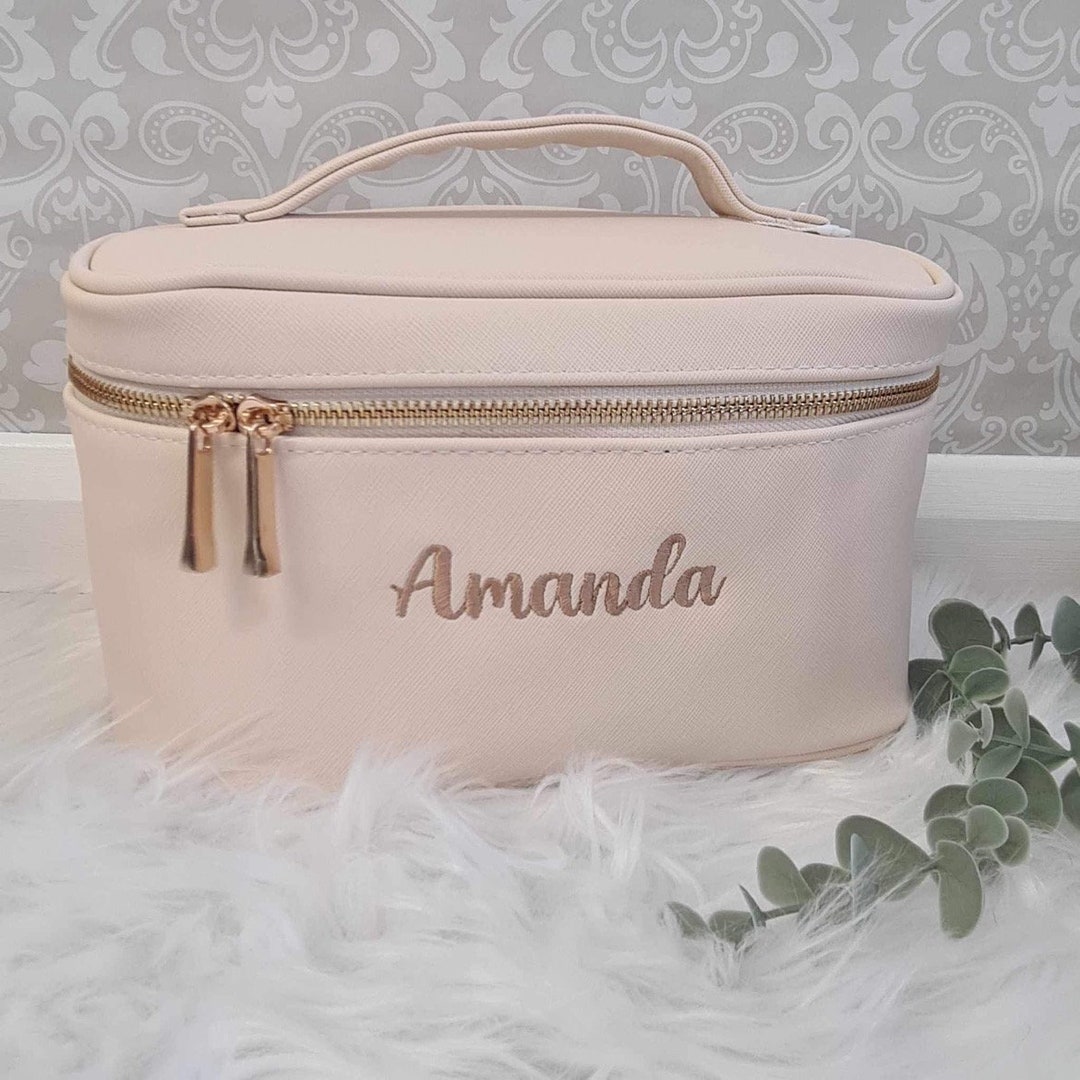 Personalised Vanity Case Make up Bag, Travel Bag Customised With ...