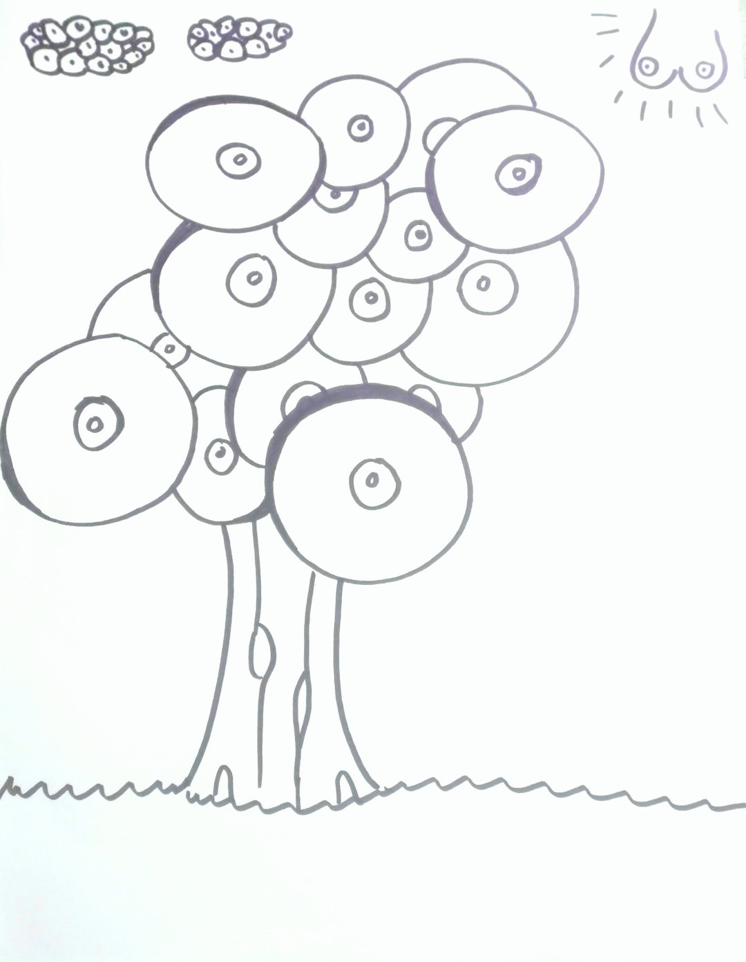 Adult Tree Coloring Page - Etsy