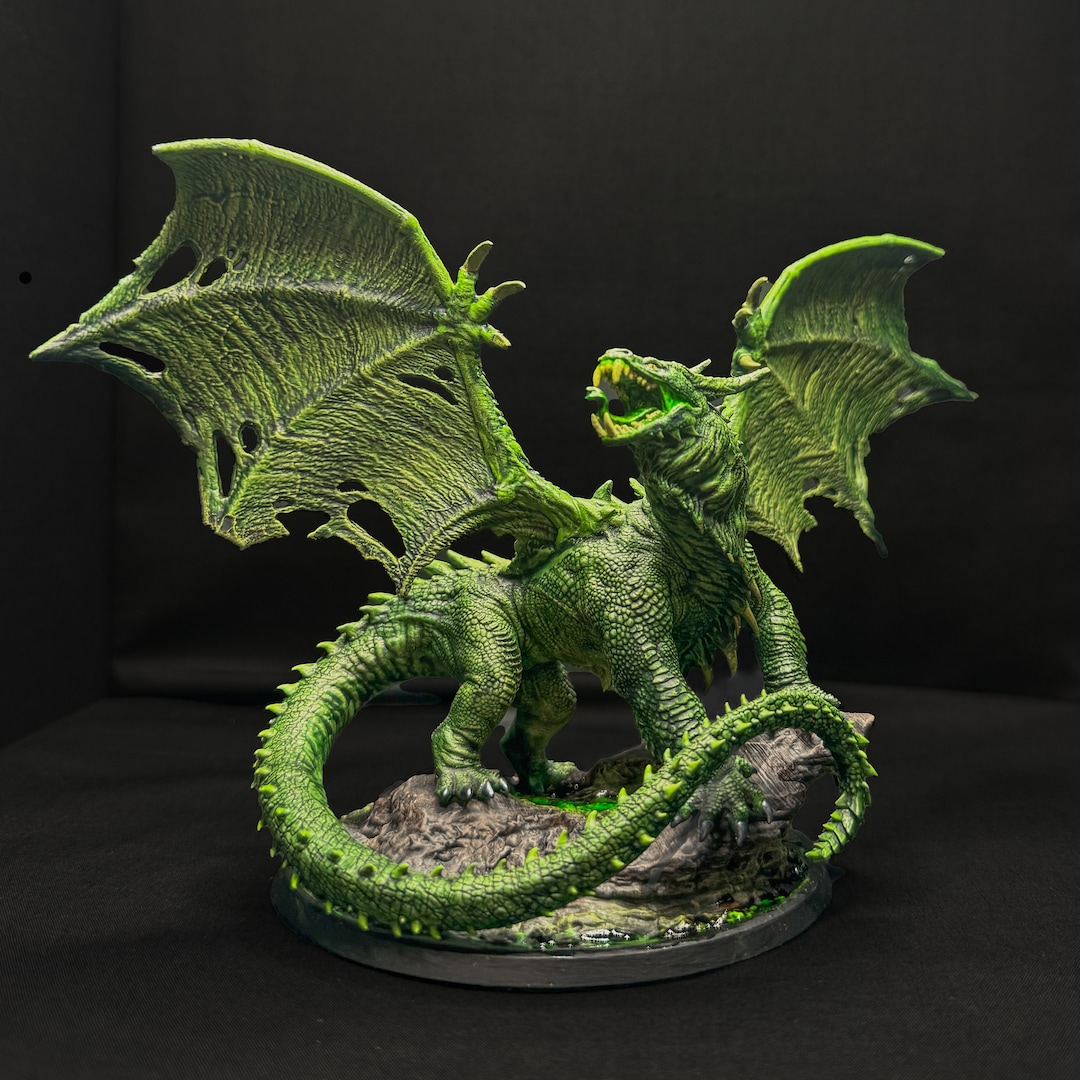 D&D Ancient Green Dragon Miniature Options custom Painted - Etsy