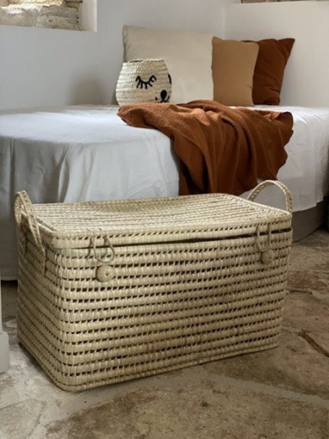 Chest and Storage Basket Handmade in Marrakech, Trunks and Benches - Etsy