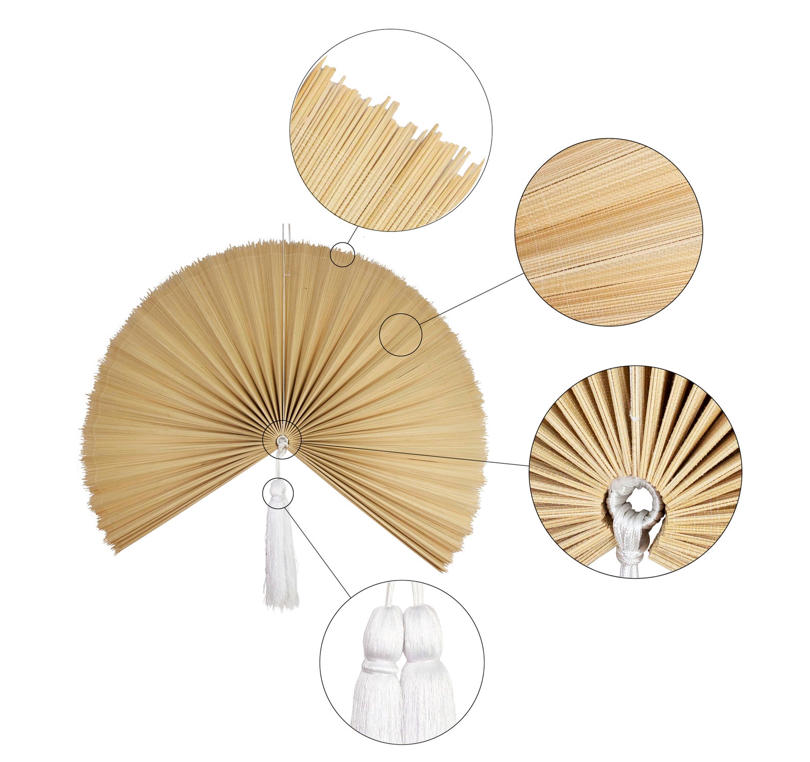 Rustic Fan Wall Decor Fan Headboard Bamboo Headboardwall | Etsy