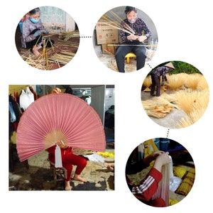 Large Bamboo Wall Fan Decor – Handwoven Vietnamese Folding Fan Wall Art ...
