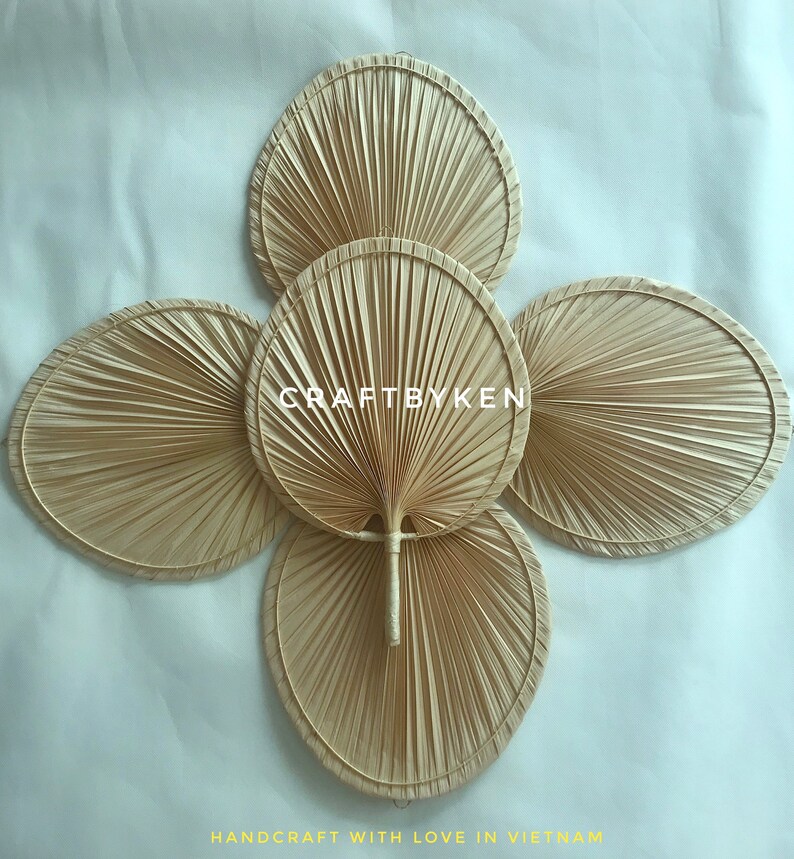 Handmade Raffia Palm Leaf Fan | Boho Woven Wall Decor - Etsy
