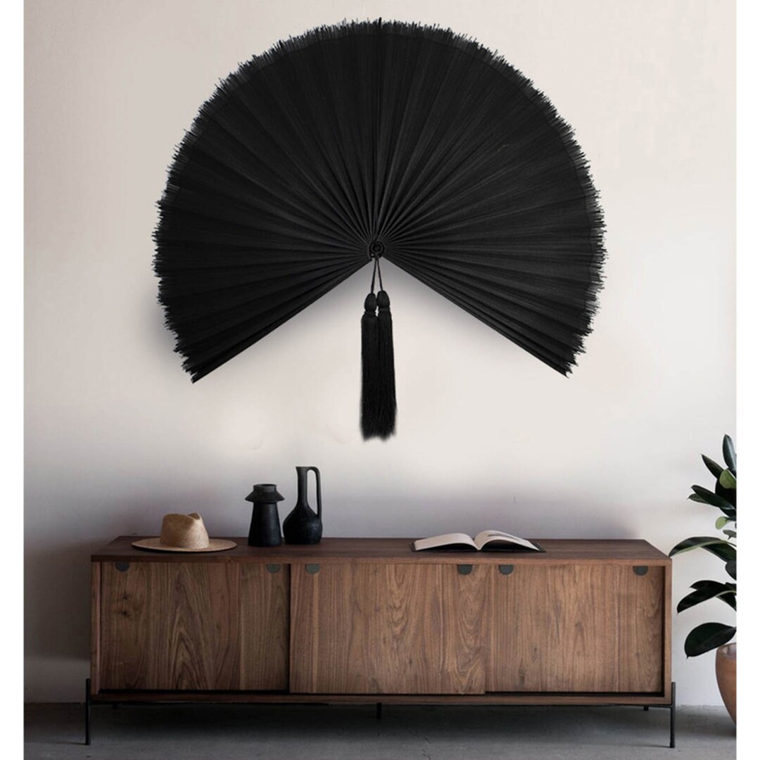 Oversized Bamboo Wall Fan Bamboo Wall Art Decor Wall Mounted - Etsy