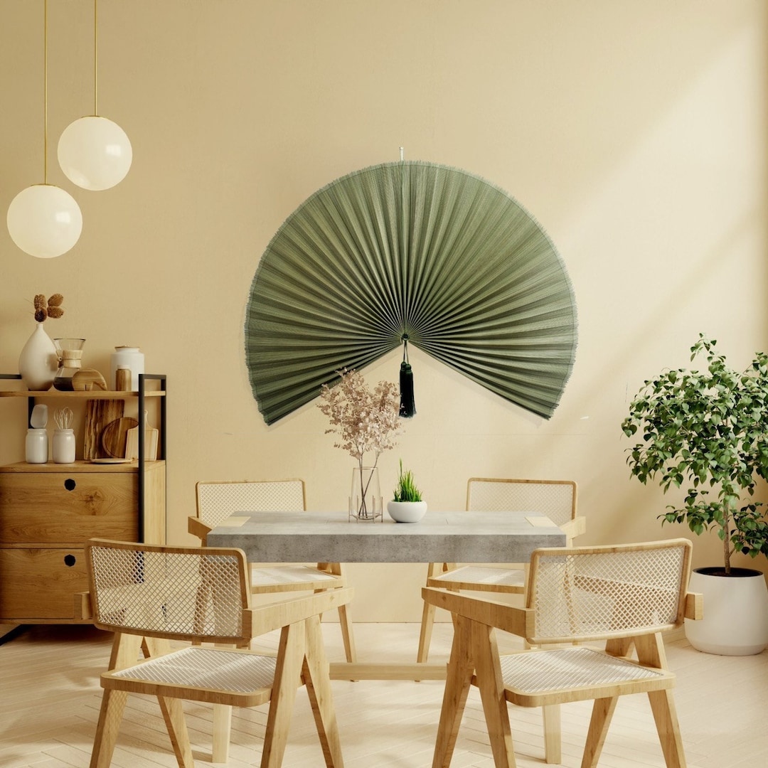 60 Inch Fan Wall Decor Fan Headboard Bamboo Headboard Wall - Etsy