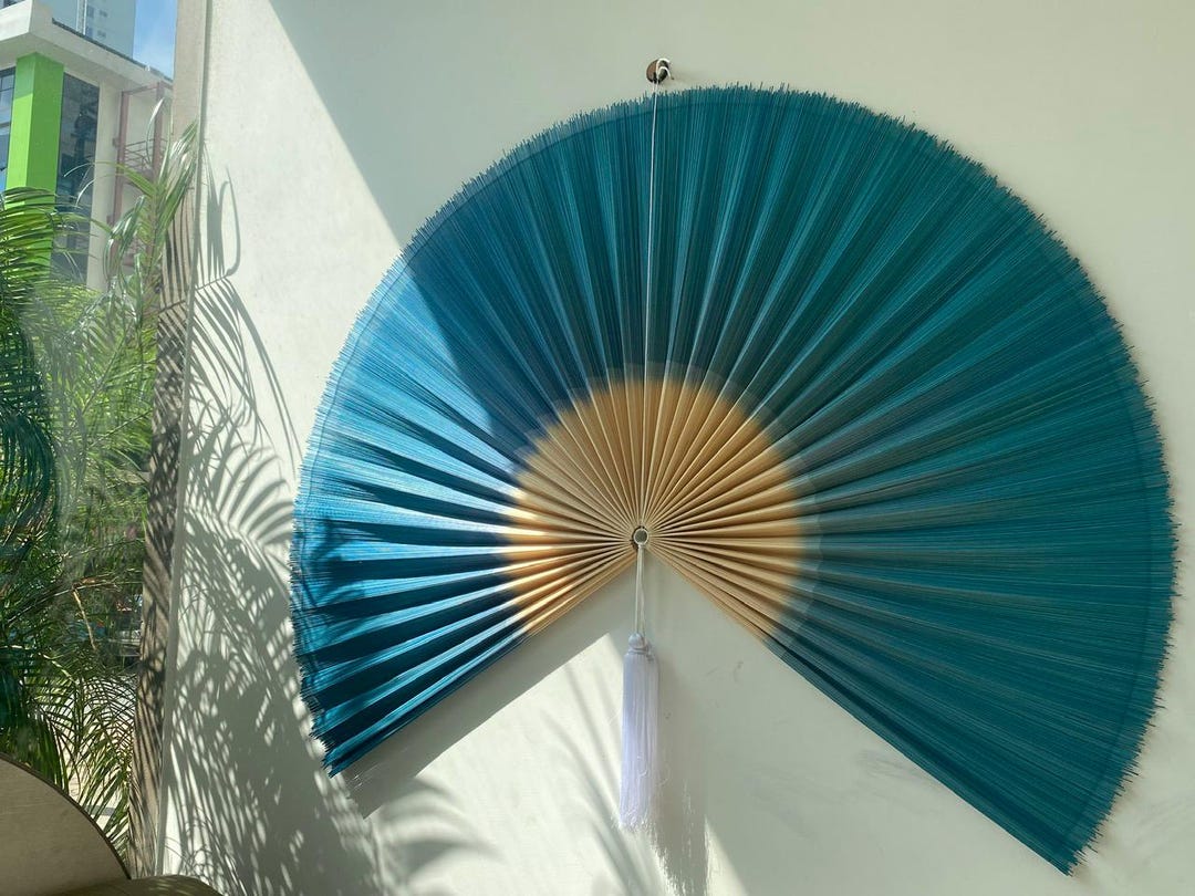 60 Inch Fan Wall Decor | Fan Headboard | Bamboo Headboard Wall Hanging ...