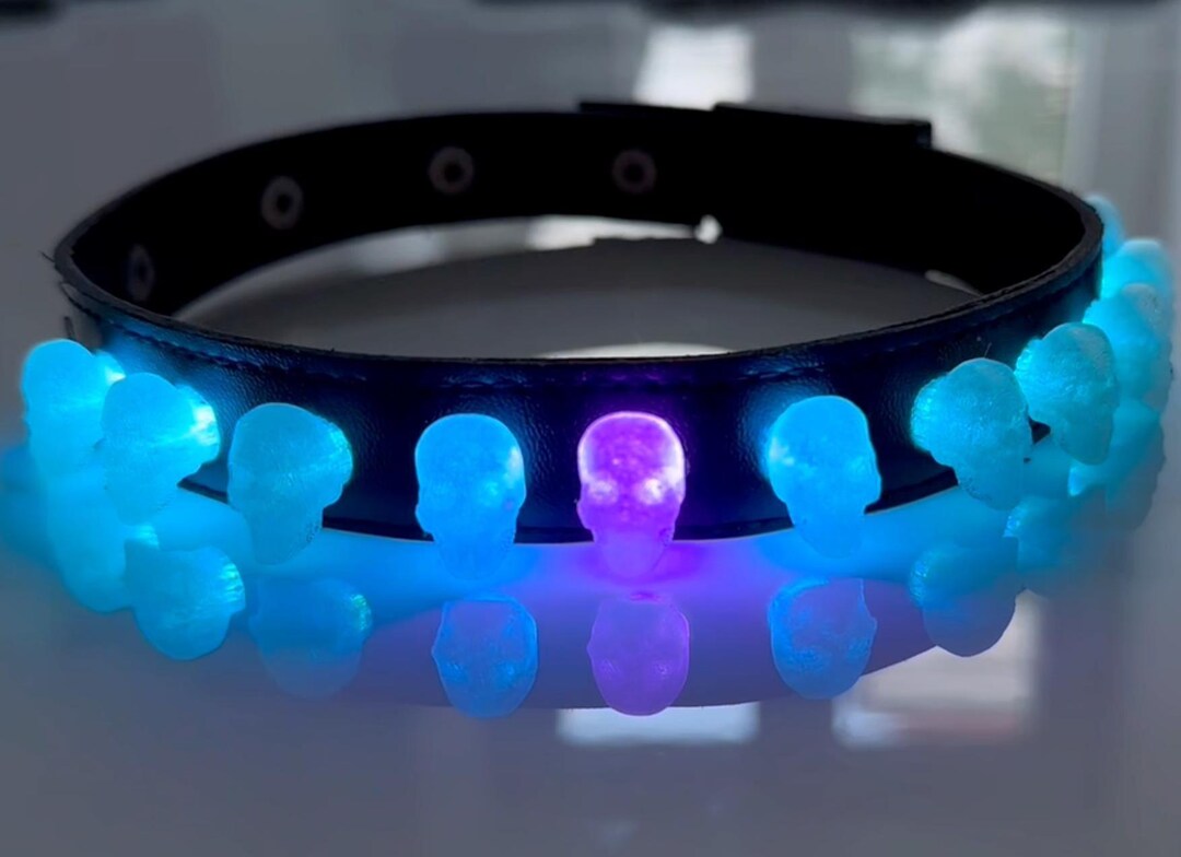 Skull LED - Handmade Necklace Choker - Goth Alternative Emo Grunge Punk ...
