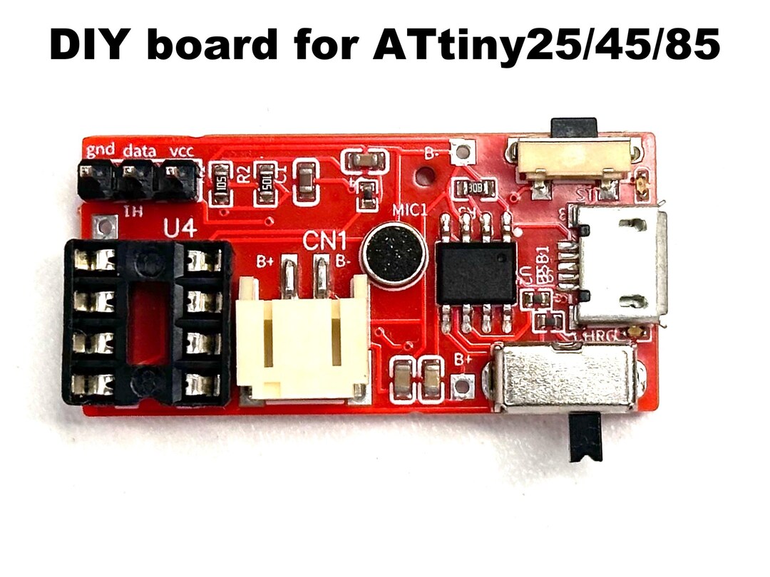 Tiny Blinky - DIY Board for Attiny25/45/85 - LED Projects,sound Reactive,arduino,microcontroller ...