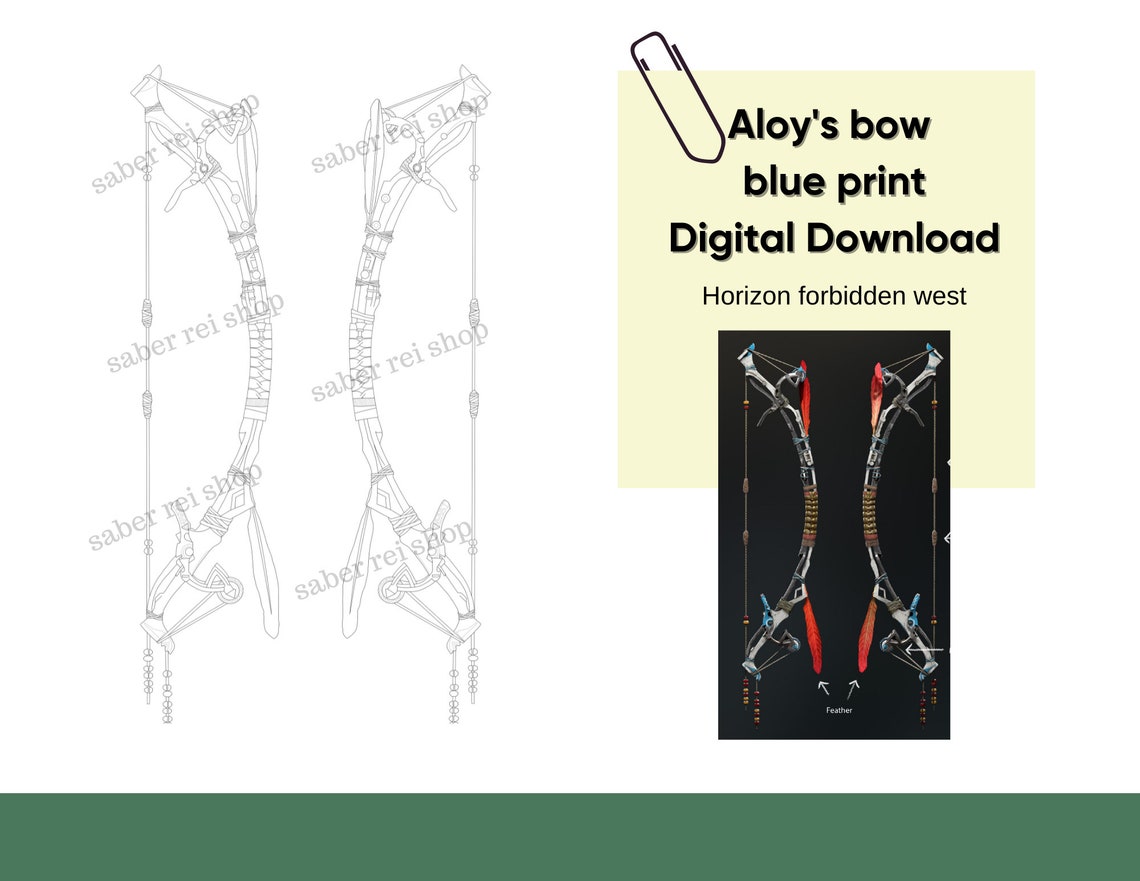 Aloy's Bow Digital Blueprint Template From Horizon | Etsy