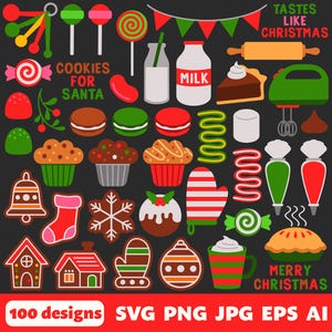 Christmas Bakery Digital Files, SVG PNG JPG, Clipart, Cut Files ...