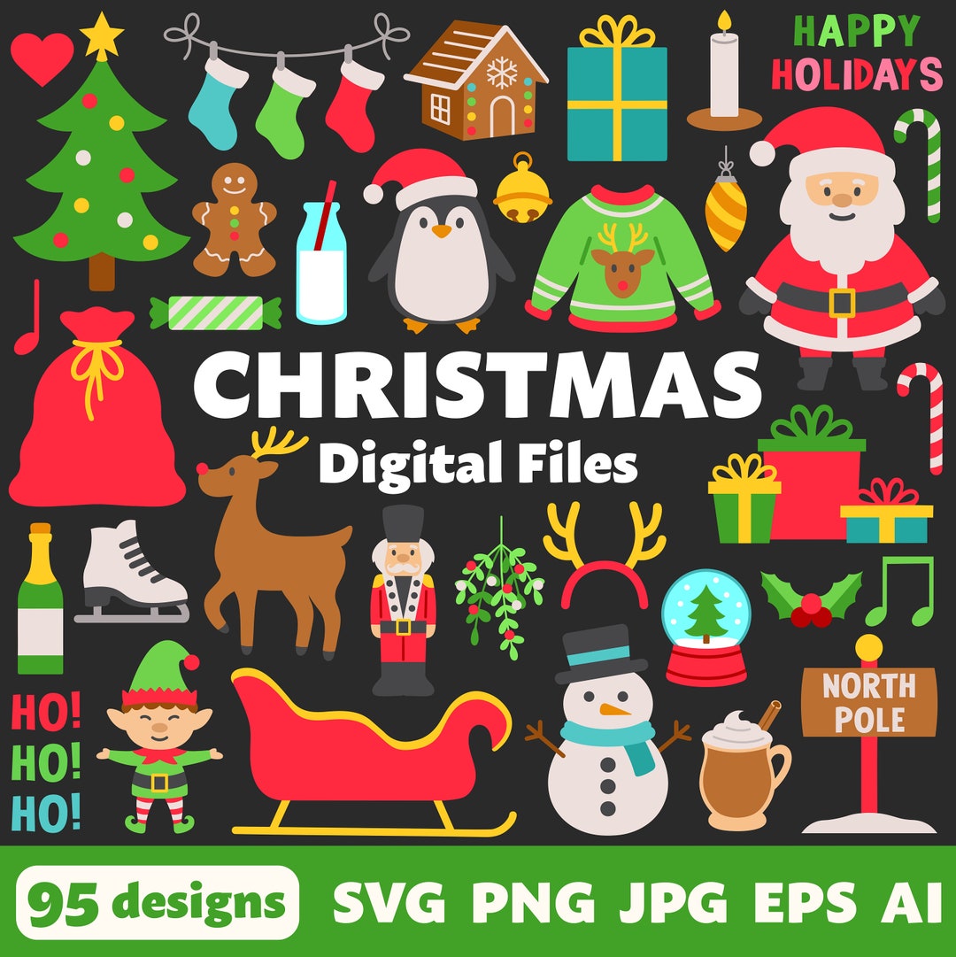 Christmas Digital Files, SVG PNG JPG, Clipart, Cut Files, Cricut ...