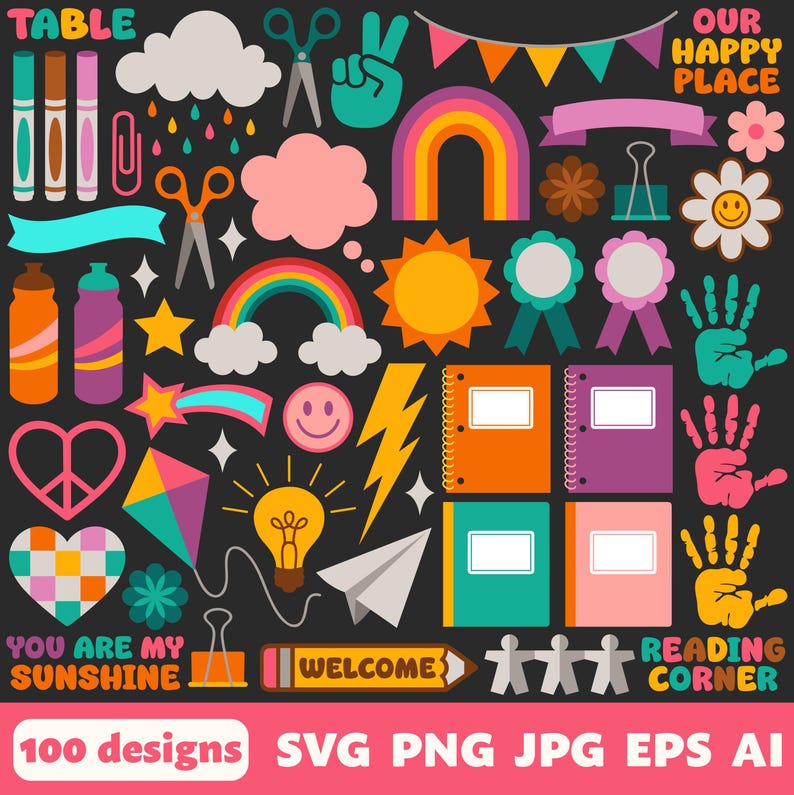 Classroom Digital Files, SVG PNG JPG, Clipart, Cut Files, Printable ...