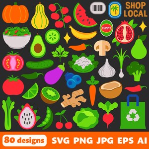 Produce Digital Files, SVG PNG JPG, Clipart, Cut Files, Cricut ...