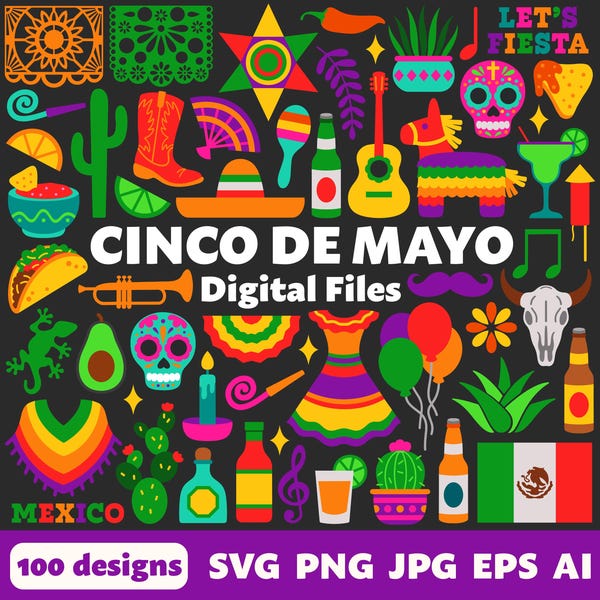 Cinco De Mayo Day Clipart - Etsy