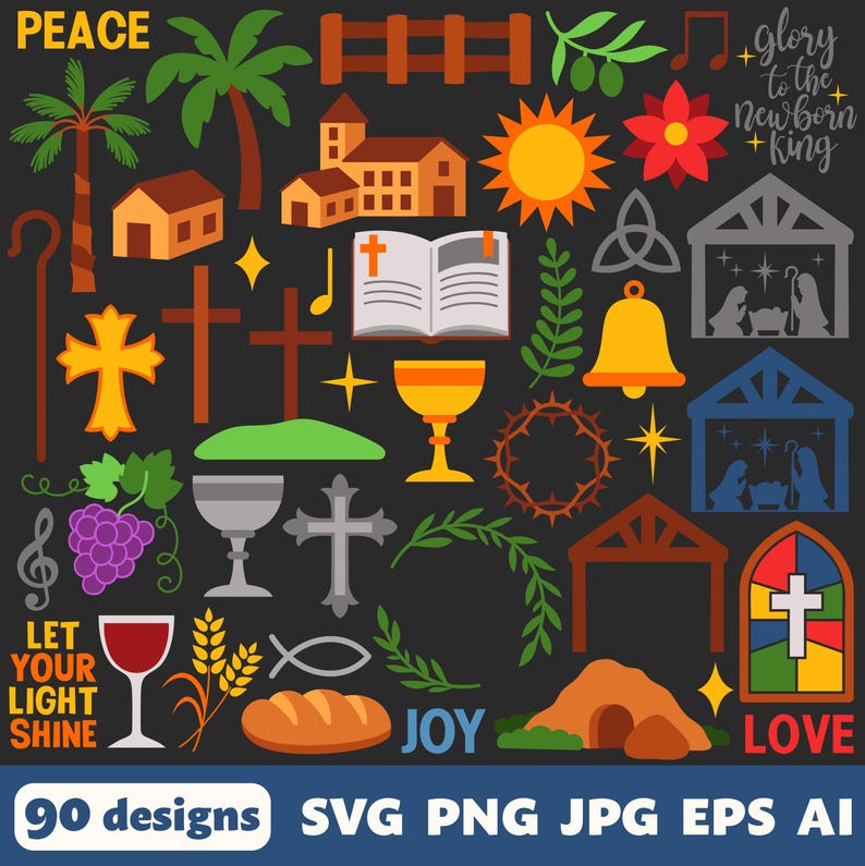 Nativity Digital Files, SVG PNG JPG, Clipart, Cut Files, Cricut ...