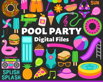 FLOATIE SVG Summer Pool Party Cut Files - Etsy