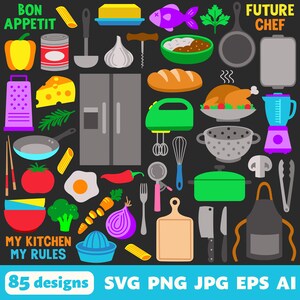 Kitchen Digital Files, SVG PNG JPG, Clipart, Cut Files, Cricut ...