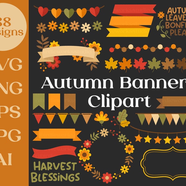 Autumn Bunting - Etsy