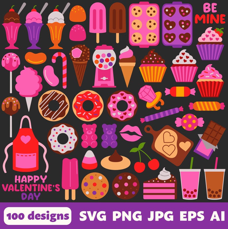Valentine's Bakery Digital Files, SVG PNG JPG, Clipart, Cut Files ...