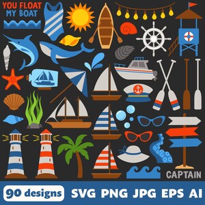 Nautical Digital Files, SVG PNG JPG, Clipart, Cut Files, Printable ...