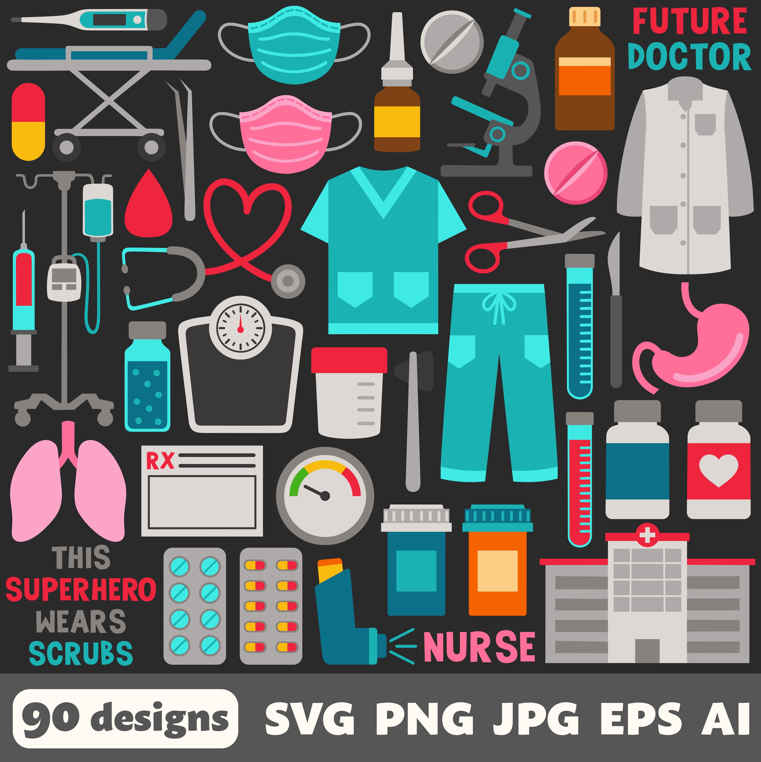 Medical Digital Files, SVG PNG JPG, Clipart, Cut Files, Printable ...