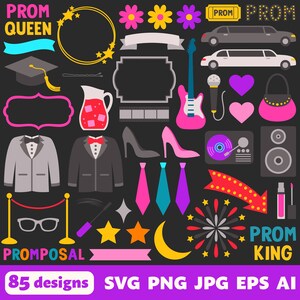 Prom Night Digital Files, SVG PNG JPG, Clipart, Cut Files, Cricut, 2024 ...