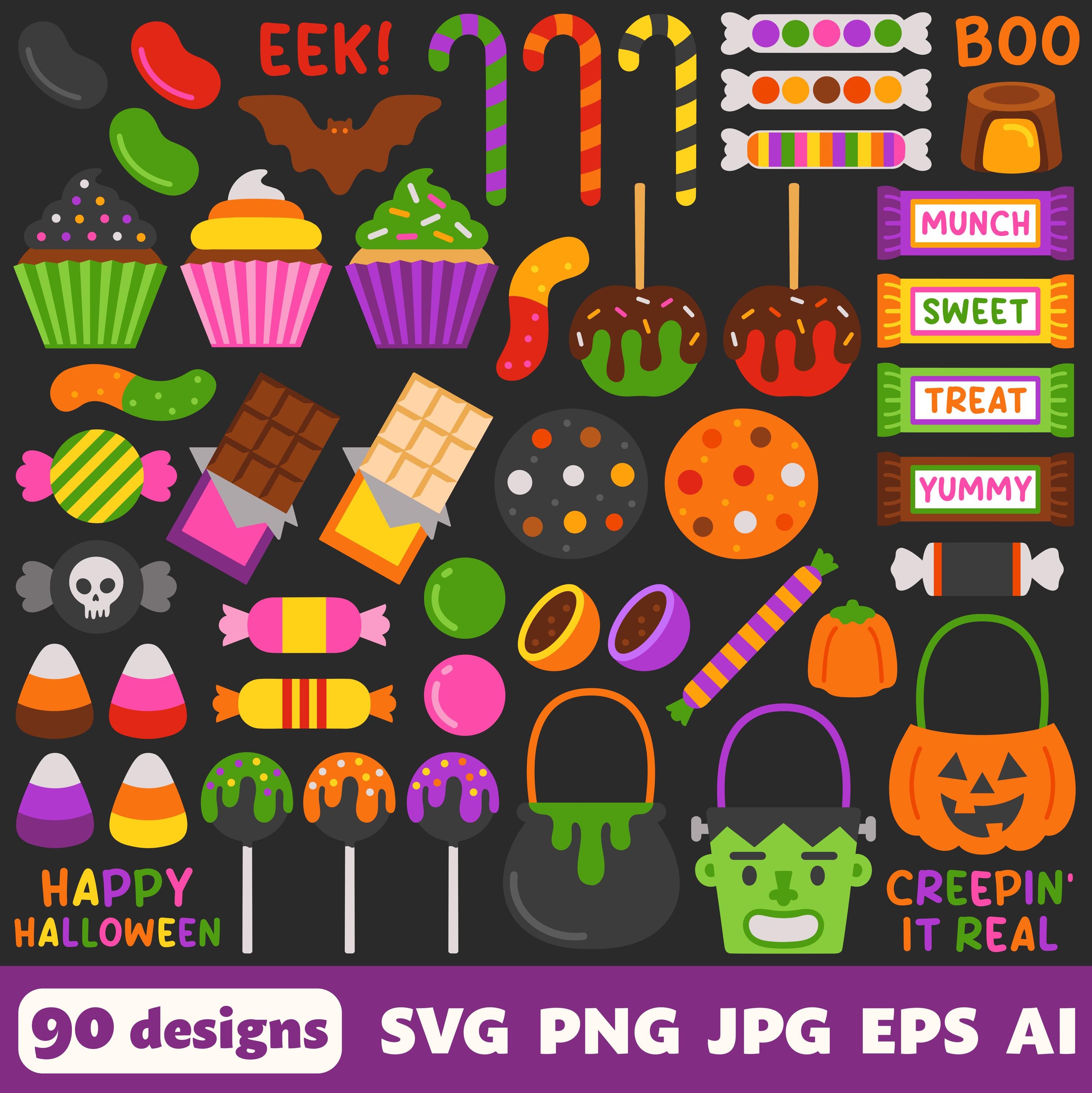 Trick or Treat Digital Files, SVG PNG JPG, Clipart, Cut Files ...