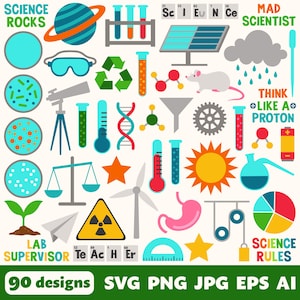 Science Digital Files, SVG PNG JPG, Clipart, Cut Files, Printable ...