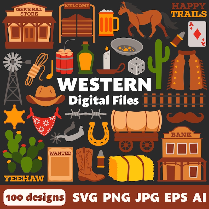 Western Stickers - Etsy