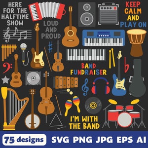 Music Digital Files, SVG PNG JPG, Clipart, Cut Files, Cricut, Printable ...