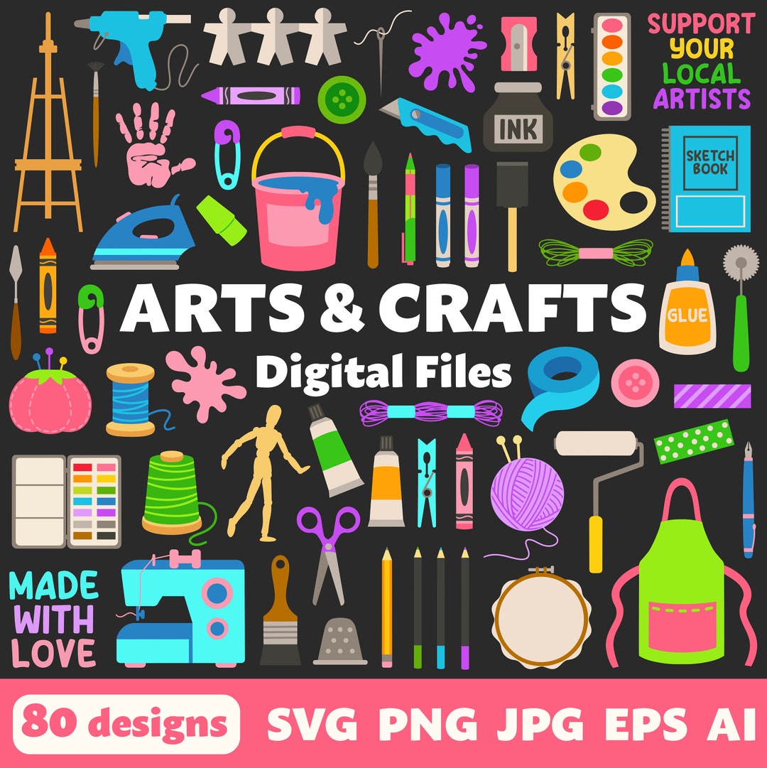 Arts & Crafts Digital Files, SVG PNG JPG, Clipart, Cut Files, Graphics ...