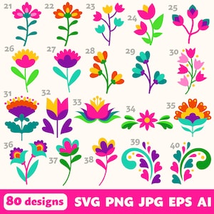 Otomi 2 Digital Files, SVG PNG JPG, Clipart, Cut Files, Cricut ...