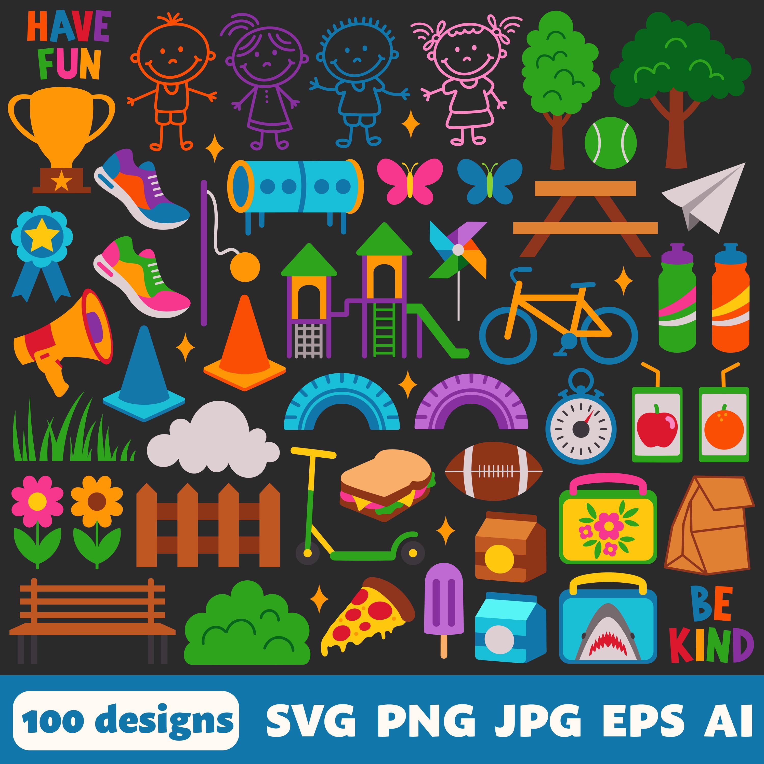 Playground Digital Files, SVG PNG JPG, Clipart, Cut Files, Cricut ...